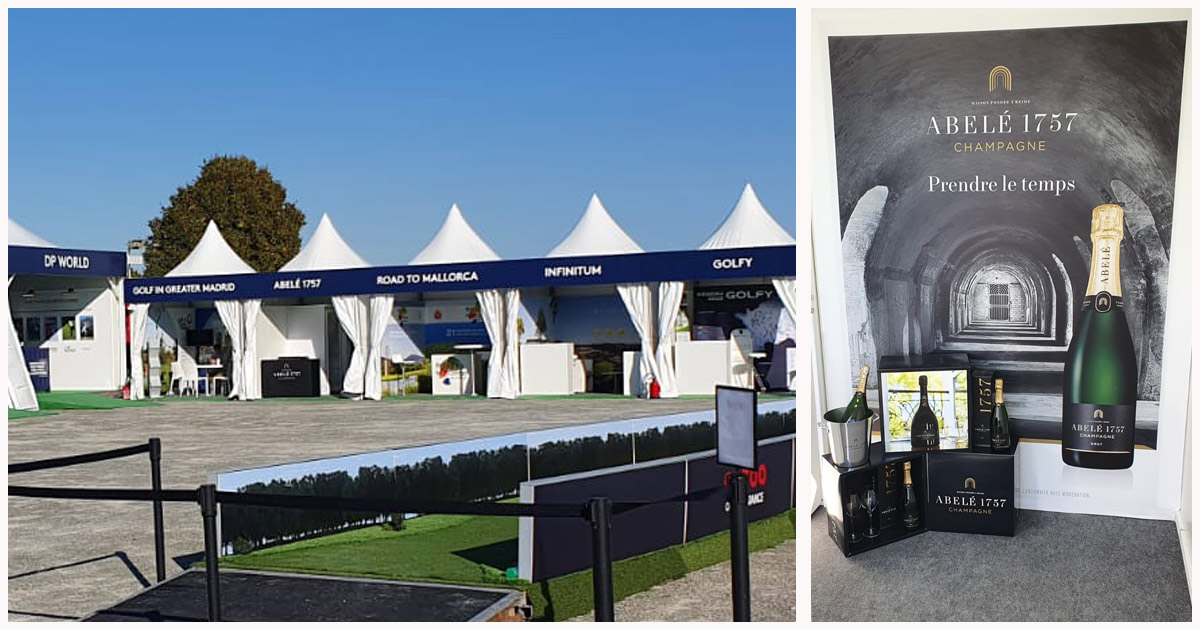 Abelé 1757 sur le green de l'Open de France de golf - Champagne Abelé 1757